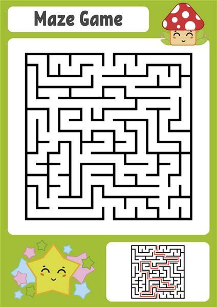 کاربرگ آموزشی ماز مربعی 1611383