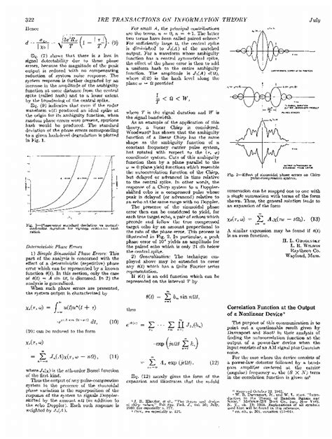Correlation Function At The Output Of A Nonlinear Device Corresp