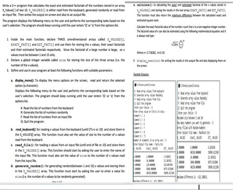 Solved Write A Cr Program That Calculates The Exact And