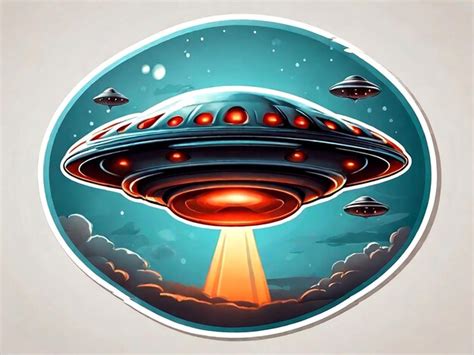 Premium Vector Vector Sticker Template With Unidentified Flying