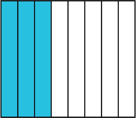 Cerulean Blue Rectangle Fraction 3 8 Free Vector Clipart Images On