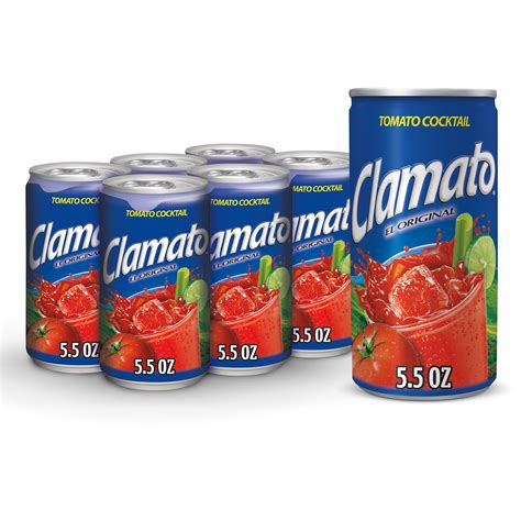 Clamato Original Tomato Cocktail 55 Fl Oz 6 Pack Cans
