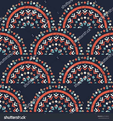 Hand Drawn Tribal Seamless Pattern Vector Illustration Shutterstock