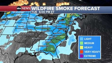 Abc News Wildfire Smoke Map These Are The Us Cities States With Air