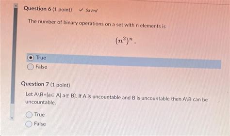 Solved The Number Of Binary Operations On A Set With N Chegg