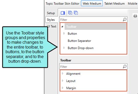 Topic Toolbars In Html5 Skin Components