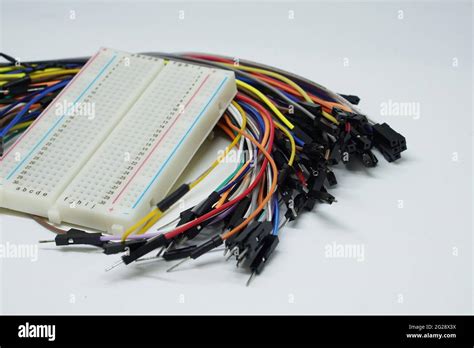 Colorful Wires And Mini Breadboard For Smart IOT Stock Photo Alamy