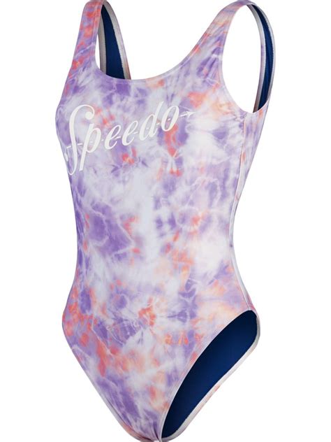 Speedo Deep U Back One Piece Miami Lilacsoft Coral