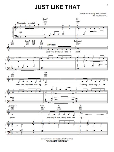 Just Like That Sheet Music Direct