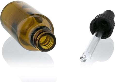 Stuks Ml Bruin Medicijn Flesje Met Zwart Pipet Bol