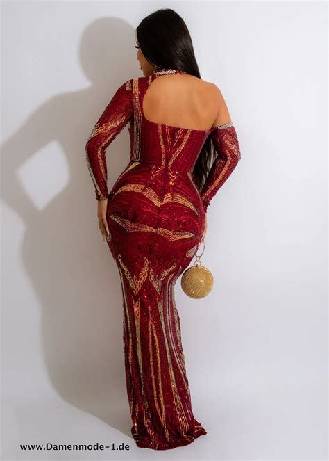 Neuheiten 2024 Pailletten Bodycon Maxikleid 2023 Abendkleid Sexy