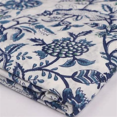 Jaipuri Hand Block Printed Cotton Fabric Floral Multicolour At Rs Meter In Jaipur
