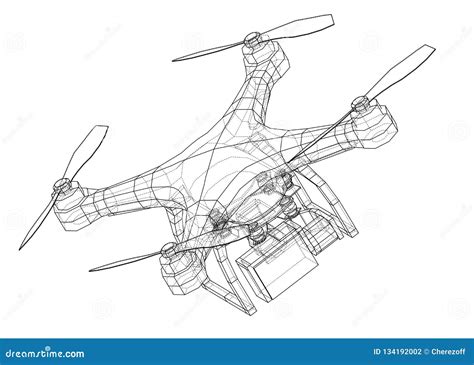 Drone Concept Vector Rendering Of 3d Stock Vector Illustration Of