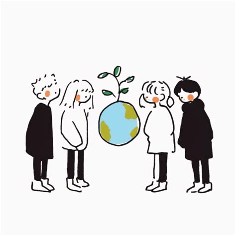 かわいい社会と環境保護｜イラスト・フリー素材なら「シンテリ」
