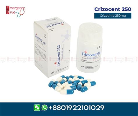 Crizocent Crizotinib 250 Mg 60 Capsules Emergency Drug Buy
