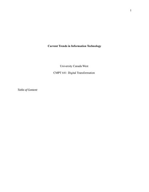 CMPT641 Team Assignment Final V2 Current Trends In Information