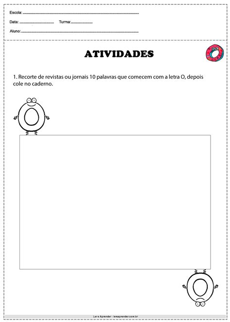 Recorte E Cole Ler E Aprender