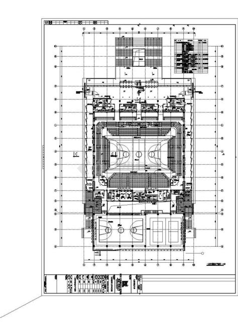 重庆渝中区某职业技术学院体育馆暖通系统设计cad施工图体育公园土木在线