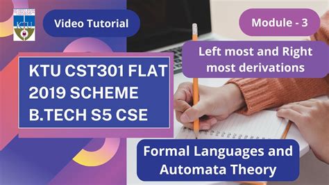 KTU CST301 FLAT S5 CS Module 3 Part 6 Left Most And Right Most Derivations YouTube
