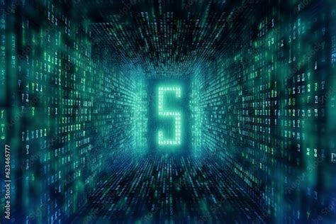 Data Gradient Background Artificial Inteligence Futuristic Stock