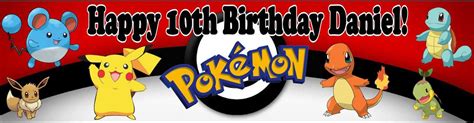 Personalised Pokemon Banner Pokemon Decorations Worksheets Library