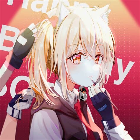 Texas Exusiai Sora Croissant And Emperor Arknights Drawn By Akonblank Danbooru