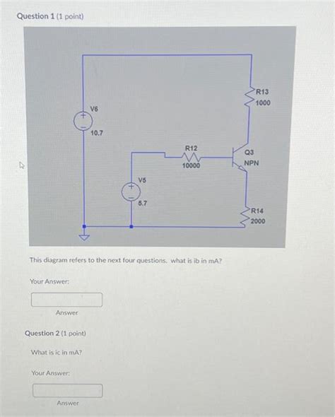 Solved 1 How To Find Current Through The Base Of The Chegg Com