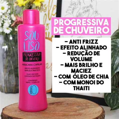 Progressiva De Chuveiro Sou Liso Sem Formol 500ml Shopee Brasil