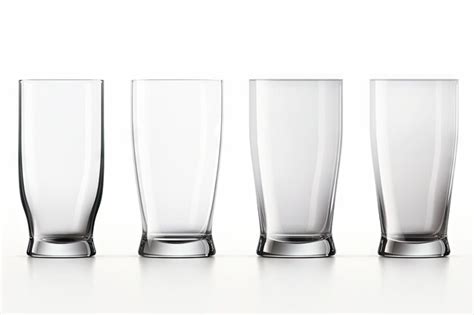 Premium Ai Image Set Of Cocktail Glasses With A White Background And