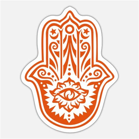 Hamsa Hand Logo Hamsa Fatima Handamulett Vektorsymbolsatz Auge