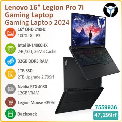 Lenovo Legion Pro 7i 16 240Hz I9 14900HX 32GB 1TB Nvidia RTX 4080 GAMING LAPTOP IBay