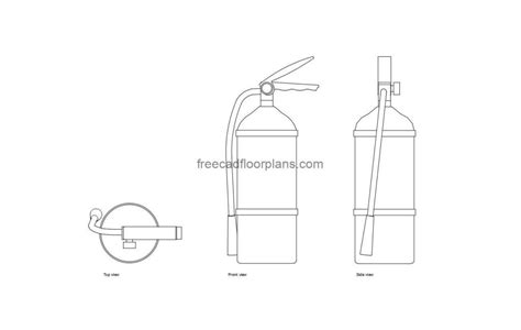 Co2 Fire Extinguisher Free Cad Drawings