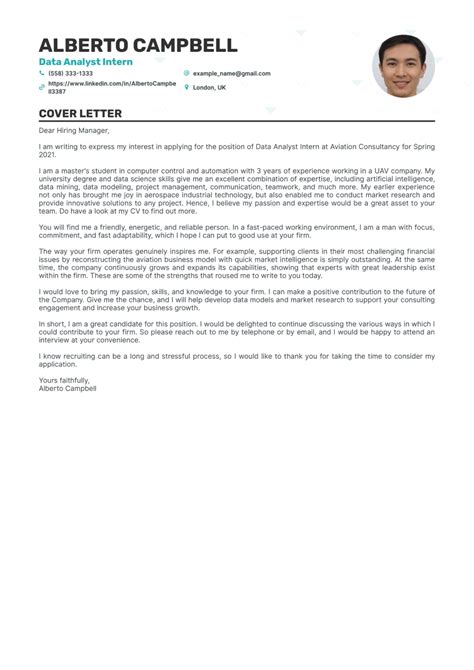 Cover Letter Test Analyst