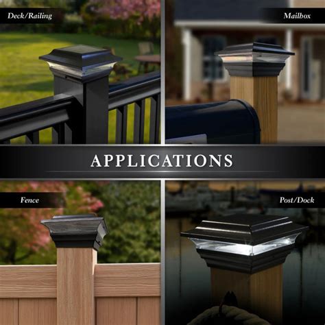 Imperial 4x4 Metal Solar Post Cap Light