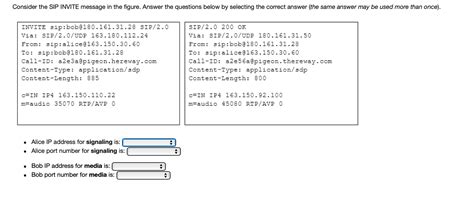 Solved Consider The Sip Invite Message In The Figure Answer