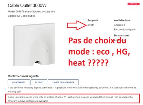 Utilisation Legrand Fil Pilote Avec Deconz API REST Zigbee Home