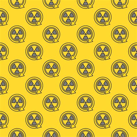 Premium Vector Radiation Sign Inside Arrow Vector Danger Zone Colored Seamless Pattern