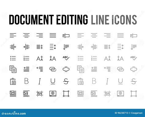 document text editing vector line icon for app mobile website r stock