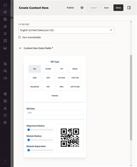 Free Oracle Content Management QR Custom Field Generator