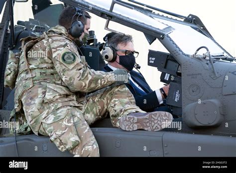 Minister For Defence Procurement Jeremy Quinn Mp In The Cockpit Of The Armys New Apache Ah 64e