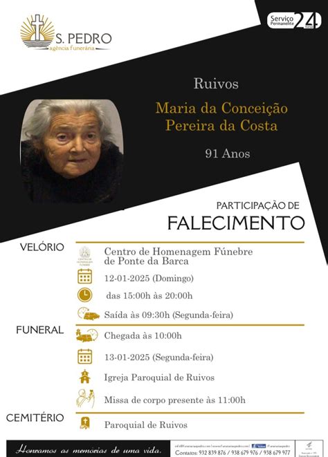Maria da Conceição Pereira da Costa Funerária São pedro