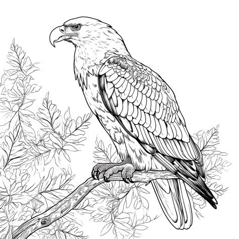 Ruhiger Adler Ausmalbild Kostenlos Herunterladen