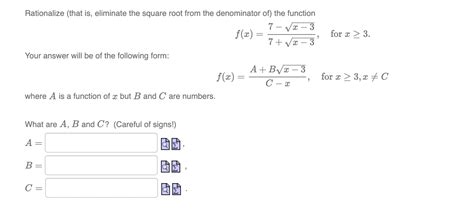 Solved Rationalize That Is Eliminate The Square Root From Chegg Com