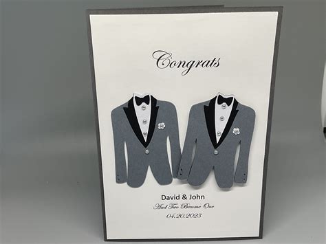 Custom Made Same Sex Wedding Card Etsy