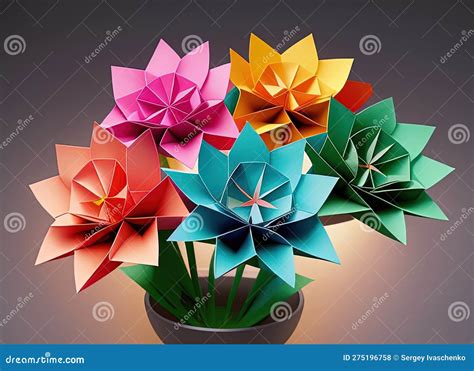 Origami Stock Illustration Illustration Of Paper Plant 275196758