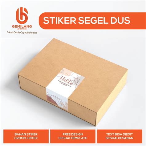 Jual Sticker Label Makanan Stiker Segel Box Packaging Hampers Custom Label Box Packaging