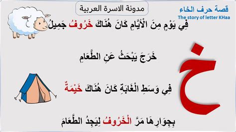 كلمات حرف الخاء للاطفال لتعليم القراءة و الكتابة مدونة الاسرة العربية