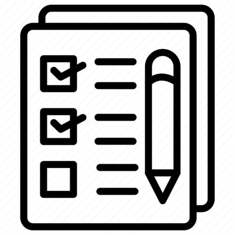Assessment Testing Pen Papers Sampling Queries Checking Icon