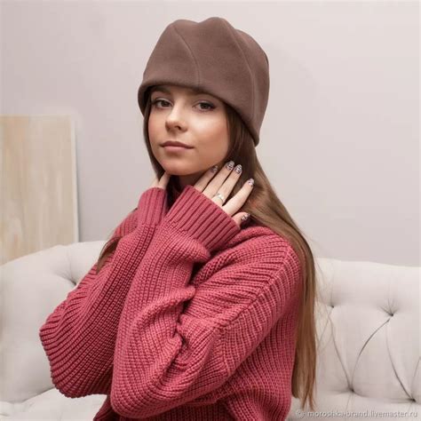 Женская шляпа без полей ТОКА. Кофейная шляпка, клош, панама, шапка в ...