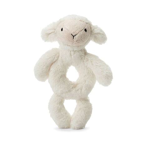 Bashful Lamb Ring Rattle By Jellycat Default Title Rattle Unique
